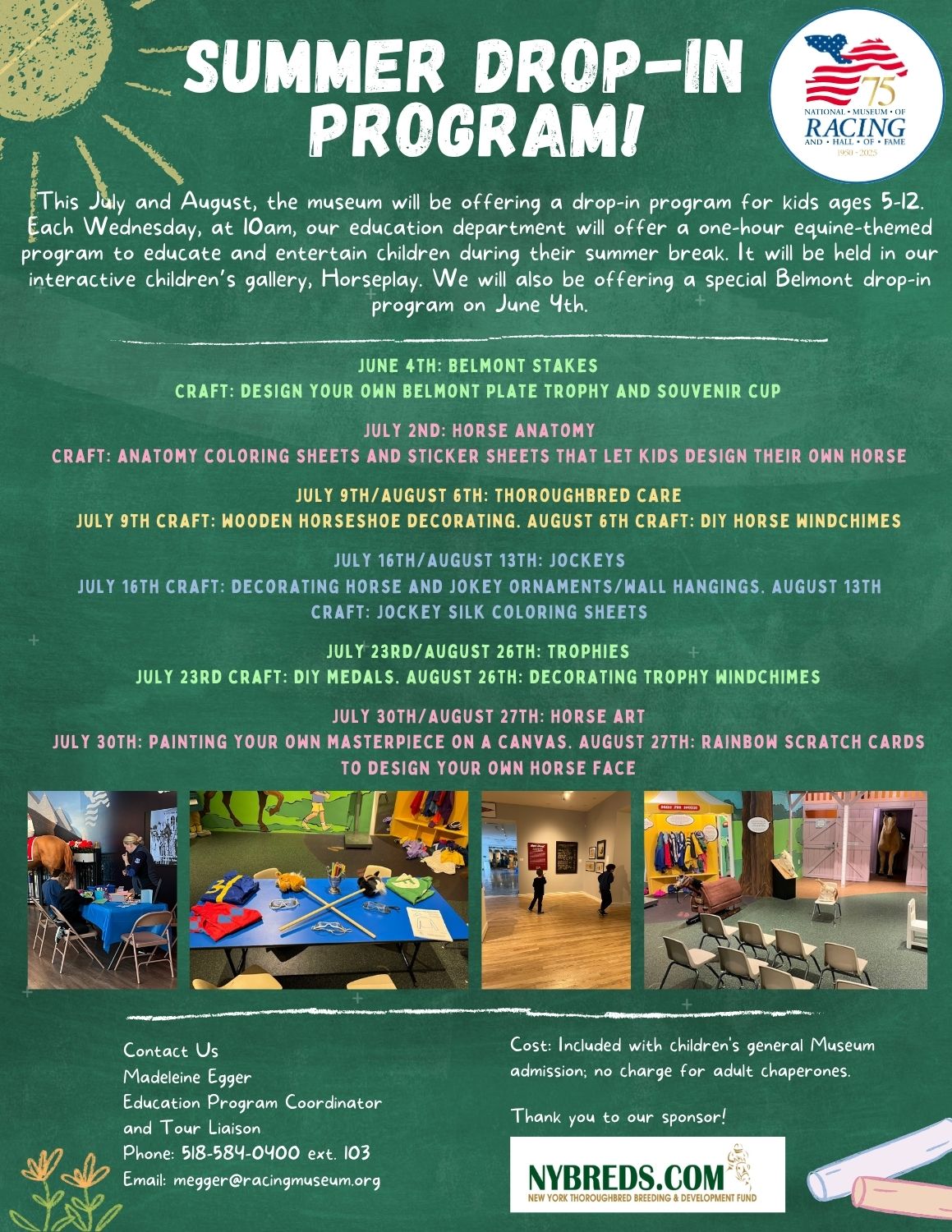 2025 Summer Drop In Program Flyer.jpg | National Museum of Racing and Hall of Fame